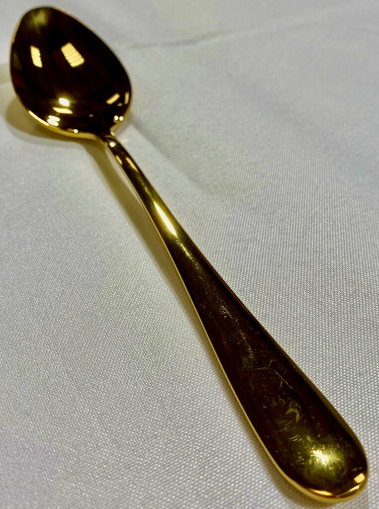 Gold Teaspoon - Cutlery Hire, Gold Cutlery Hire - Arden Hire