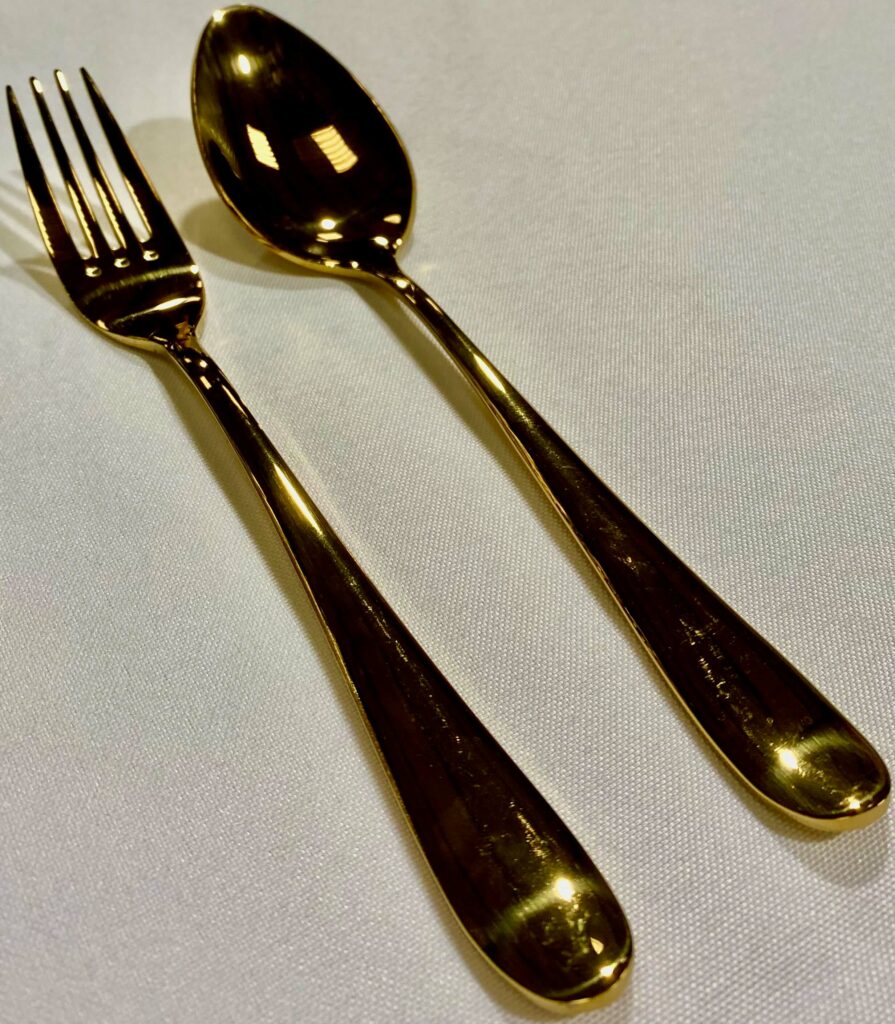 Gold Serving Spoon - Cutlery Hire, Gold Cutlery Hire - Arden Hire